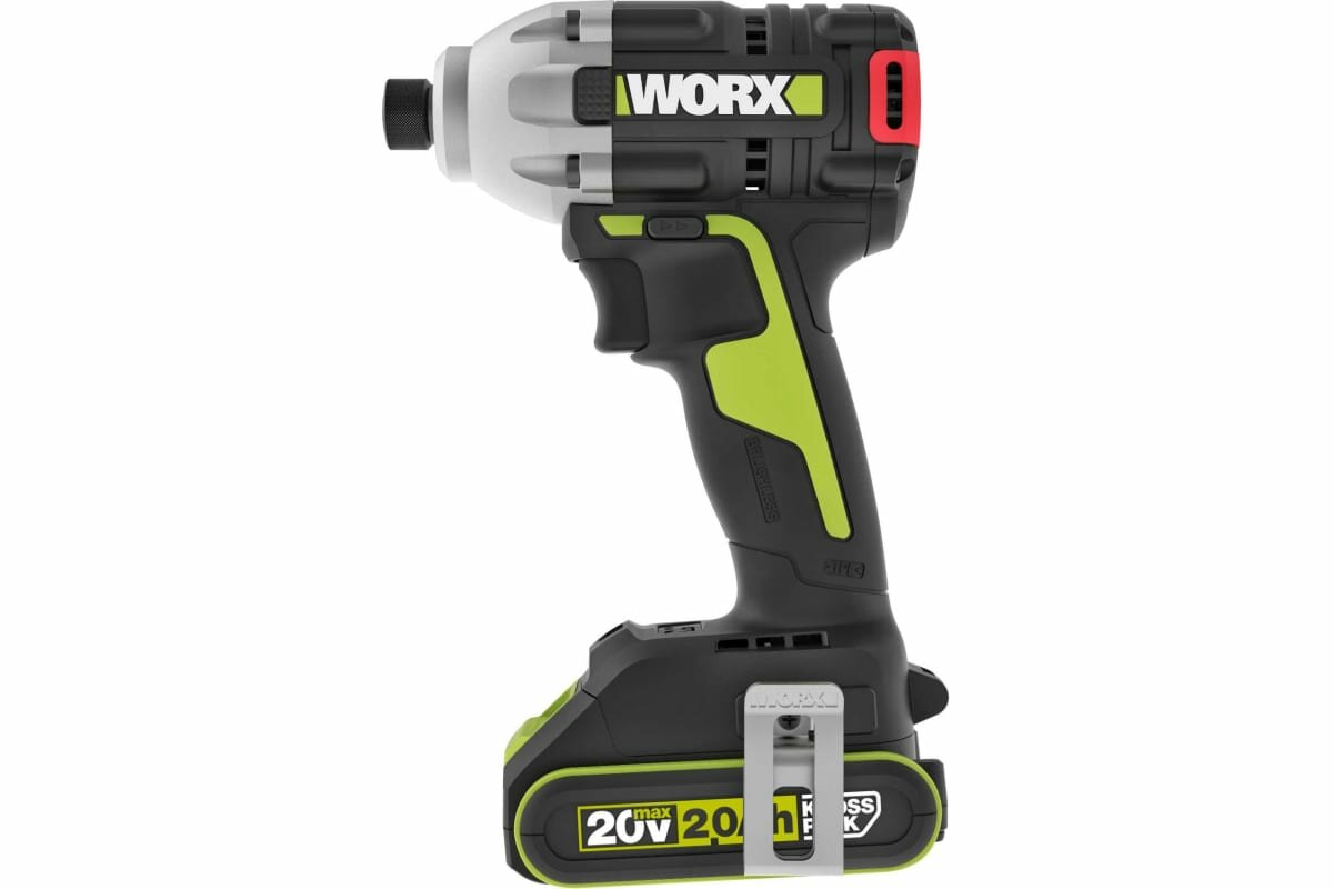 Аккумуляторный ударный бесщеточный винтоверт WORX Professional 20В, 230Нм, 2Ач Х2, ЗУ WU290.1