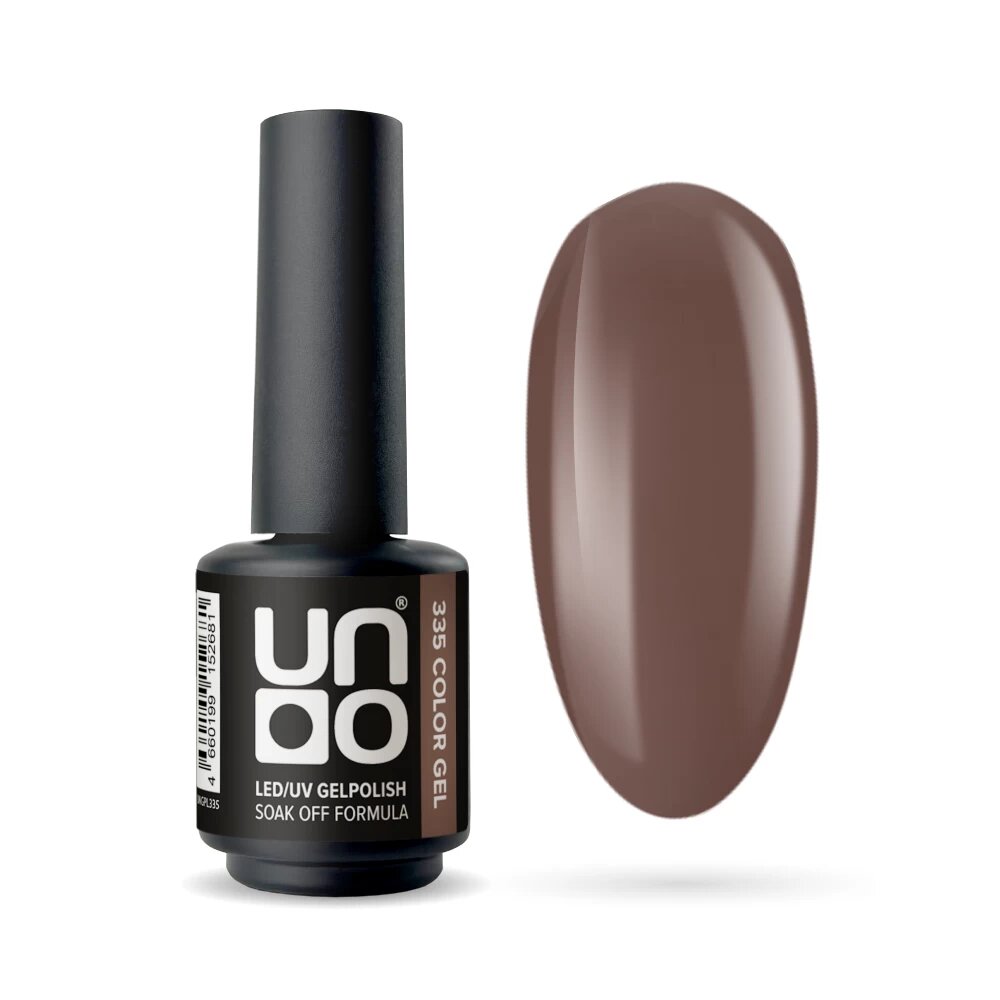 Гель-лак UNO "Cinnamon", глянцевый, стойкость до 21 дня, коричневый, 8г