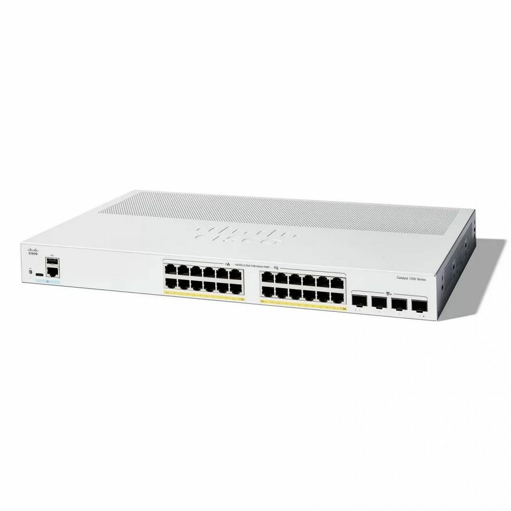 Коммутатор CISCO Catalyst 1200 24x10/100/1000 RJ-45 PoE+