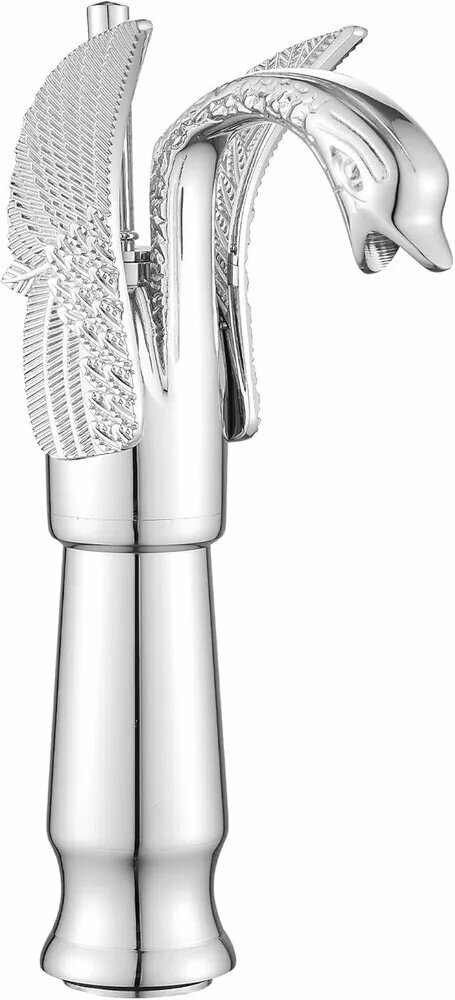 Старинный латунный смеситель для ванной комнаты в форме лебедя с одной ручкой и настенным монтажом на одно отверстие.