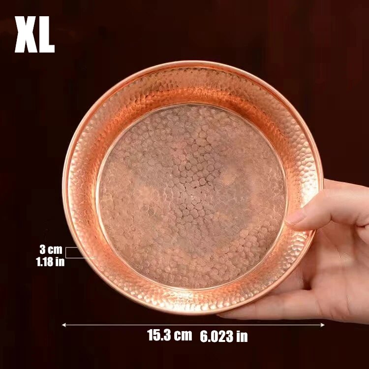 Медная буддийская тарелка 15,4 см с гравировкой XL