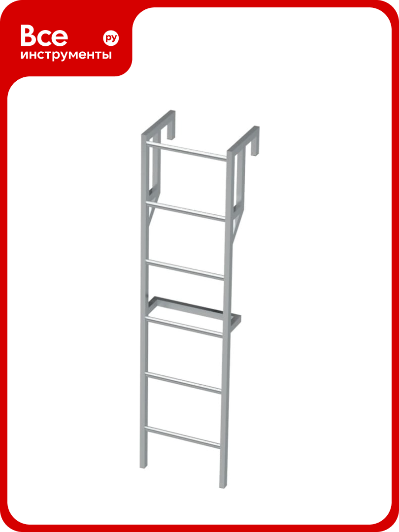 Навесная лестница для полувагонов MEGAL ЛНА (Н = 2 м) 311020 из алюминиевого сплава профессионального класса