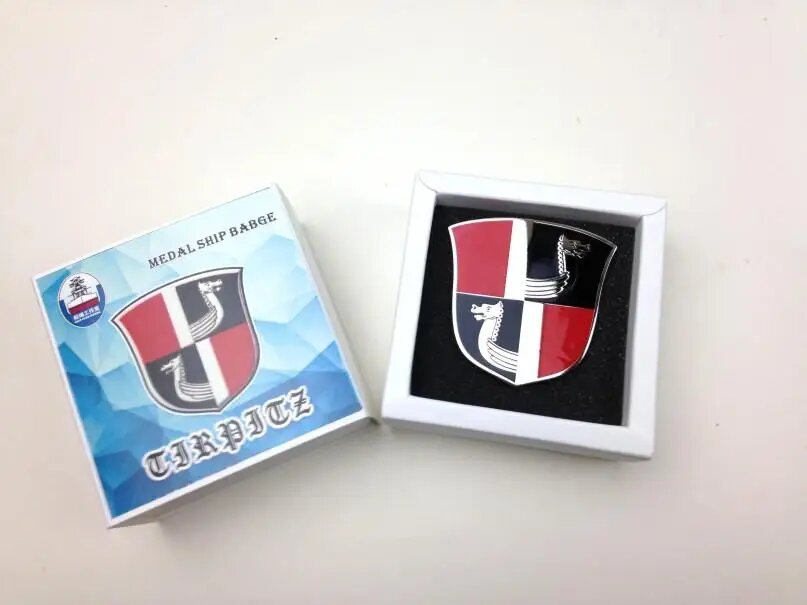 Металлическая модель корабля Tirpitz 5*5 см