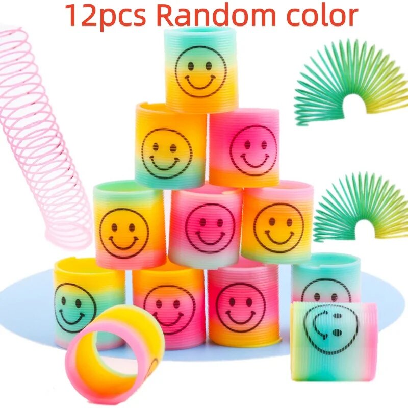 12 пружин-радужек для детей, Цвет: 12pcs B