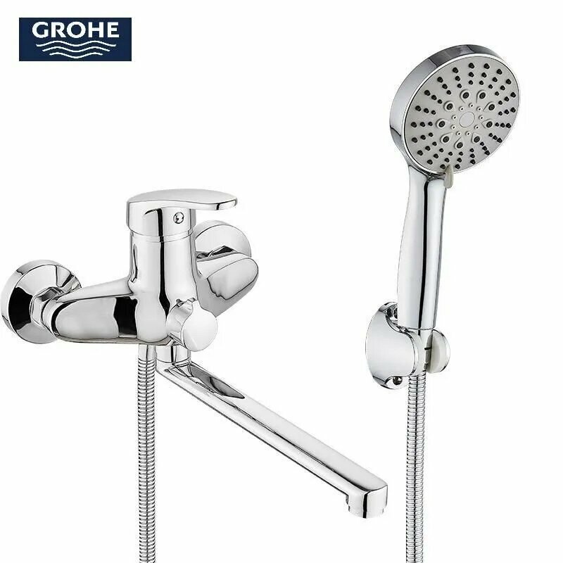GROHE смеситель для ванны, простой душевой набор хром GY5563MU-67P