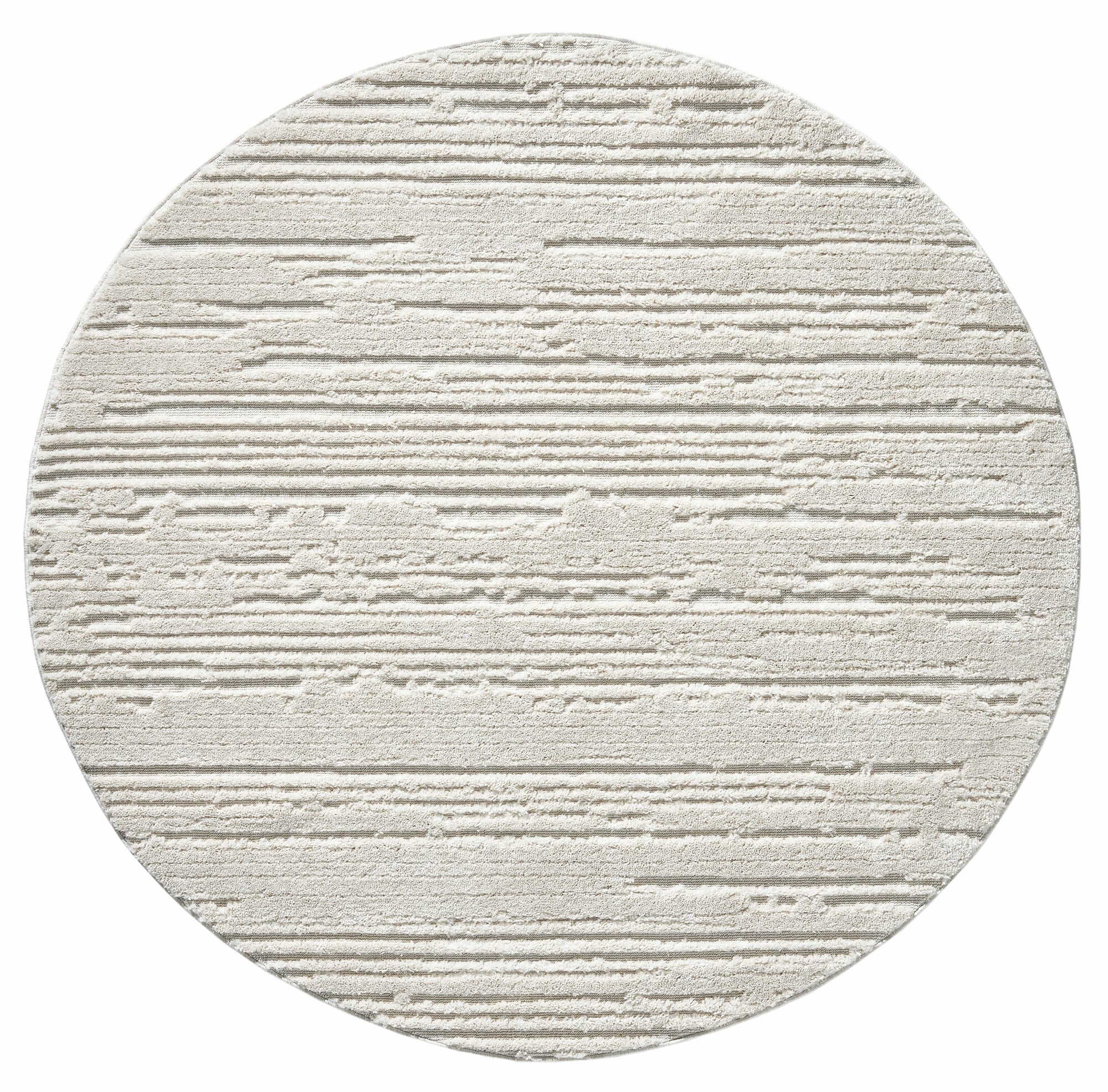 Ковер тканый круглый с двухуровневым ворсом Bilbao BL26 (AC53B) 160х160 см, кремовый