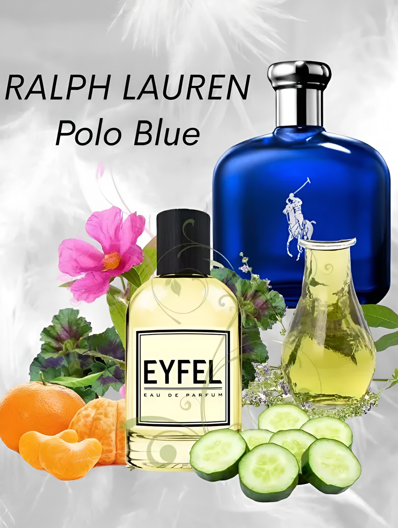 Духи мужские EYFEL M50 Polo Blue , фужерные, древесные, парфюм 50мл