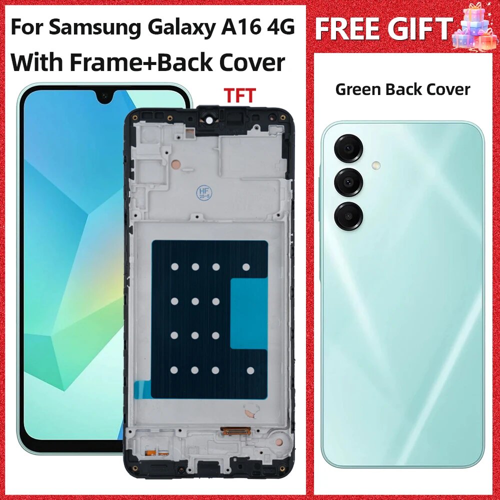 6,7 'качество AAA для Samsung Galaxy A16 4G SM-A165F SM-A165F/DS ЖК-сенсорный экран для Samsung A16 4G запасные части для дисплея Green Kit
