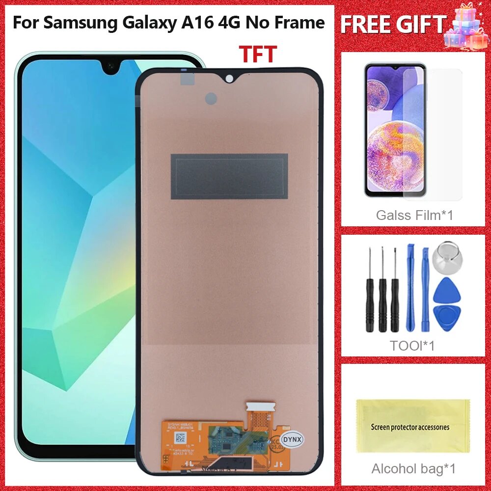 6,7 'качество AAA для Samsung Galaxy A16 4G SM-A165F SM-A165F/DS ЖК-сенсорный экран для Samsung A16 4G запасные части для дисплея No Frame