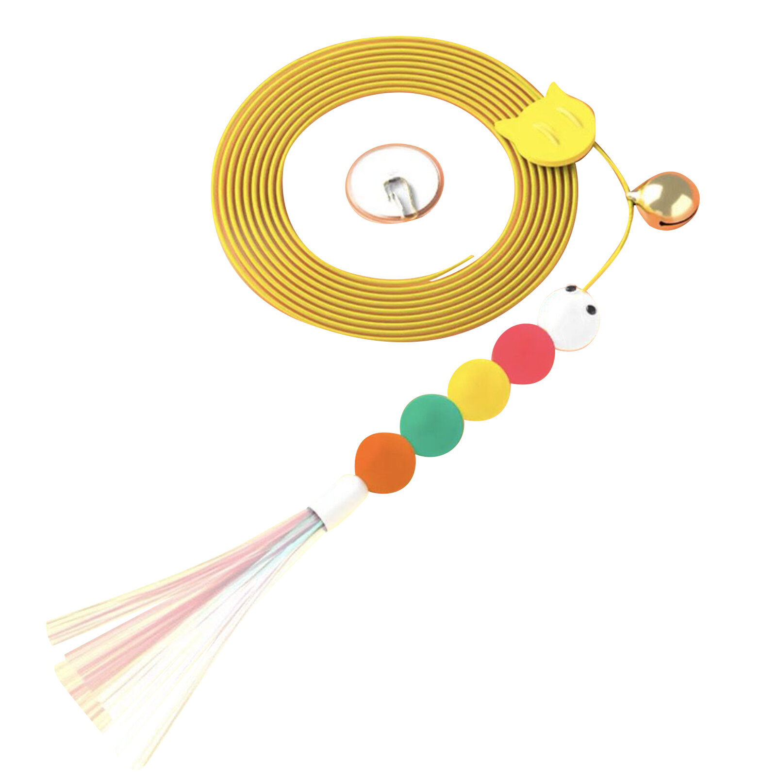 Игрушки-дразнилки для кошек, интерактивное развлечение, избавляющее от скуки, подвесные игрушки для котят с колокольчиком для дома, погремушка в виде бумажного червя