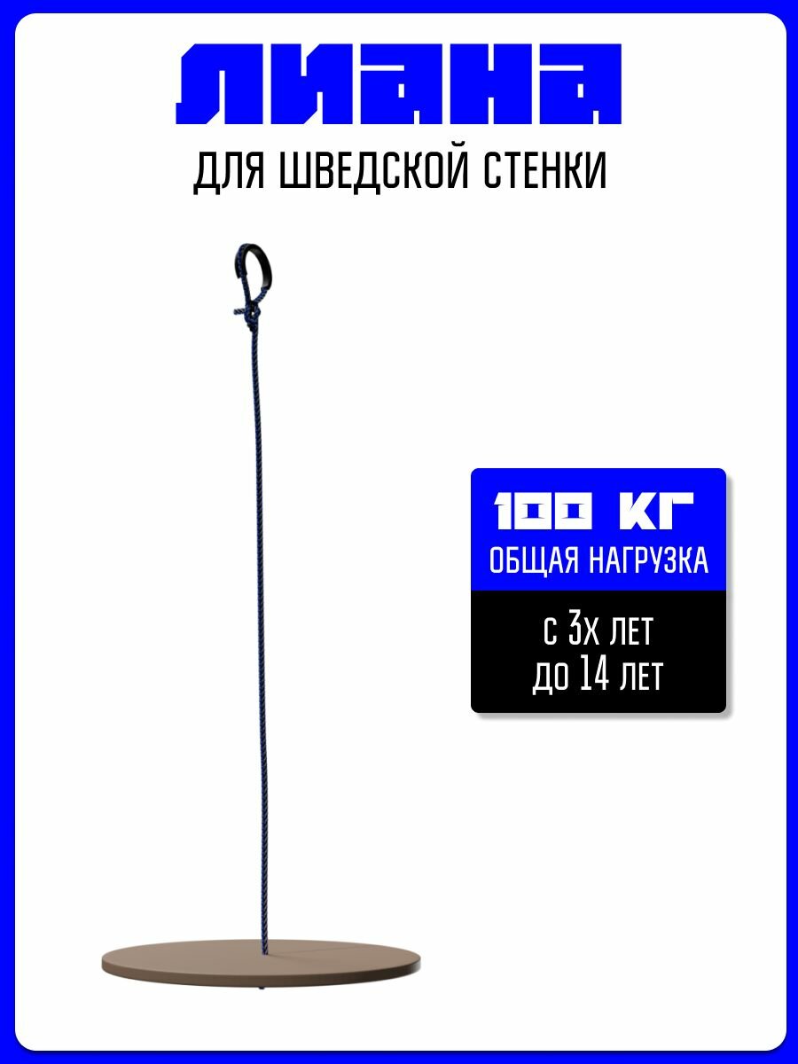 Тарзанка (лиана) детская, для шведской стенки, нагрузка до 100 кг,