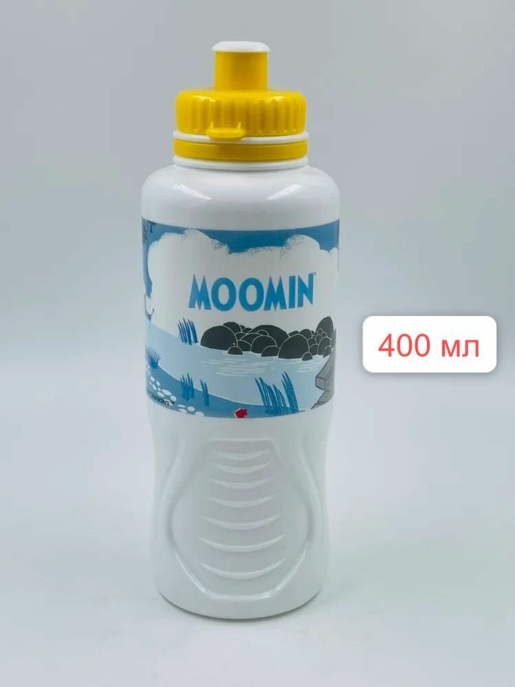 Бутылка для воды Moomin, пластик, герметичный клапан, 400 мл (из Финляндии)