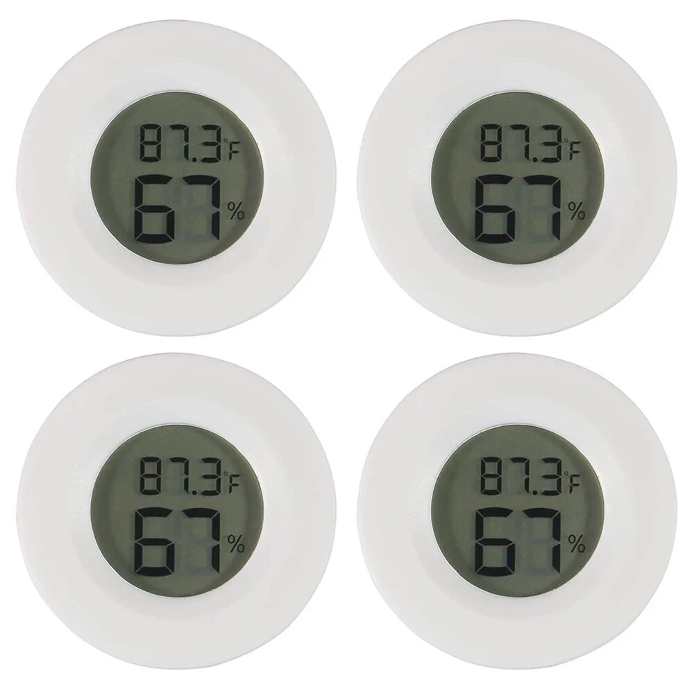Мини-термогигрометры Black+Decker, 4 шт, White