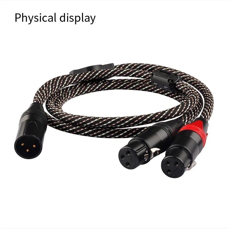 Разветвитель XLR, 1 XLR «мама» на 2 XLR «папа», патч-кабель Y, сбалансированный микрофонный разветвитель, аудиоадаптер