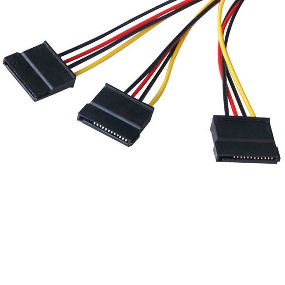 SATA To IDE Один к трем 4pin жесткий диск кабель питания IDE To SATA разветвитель кабель питания 1 к 3 портативный SATA