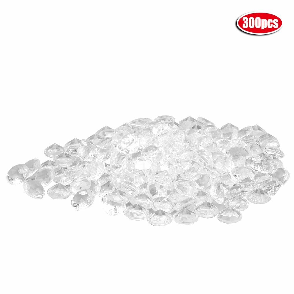 300 шт. 20 мм прозрачные акриловые бриллианты, кристаллы, заостренные бусины, украшение для свадебной вечеринки