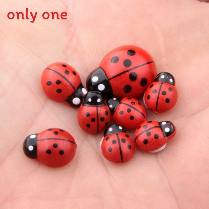 Kawaii insect micro garden with wooden craft decorations for desk and gift use large