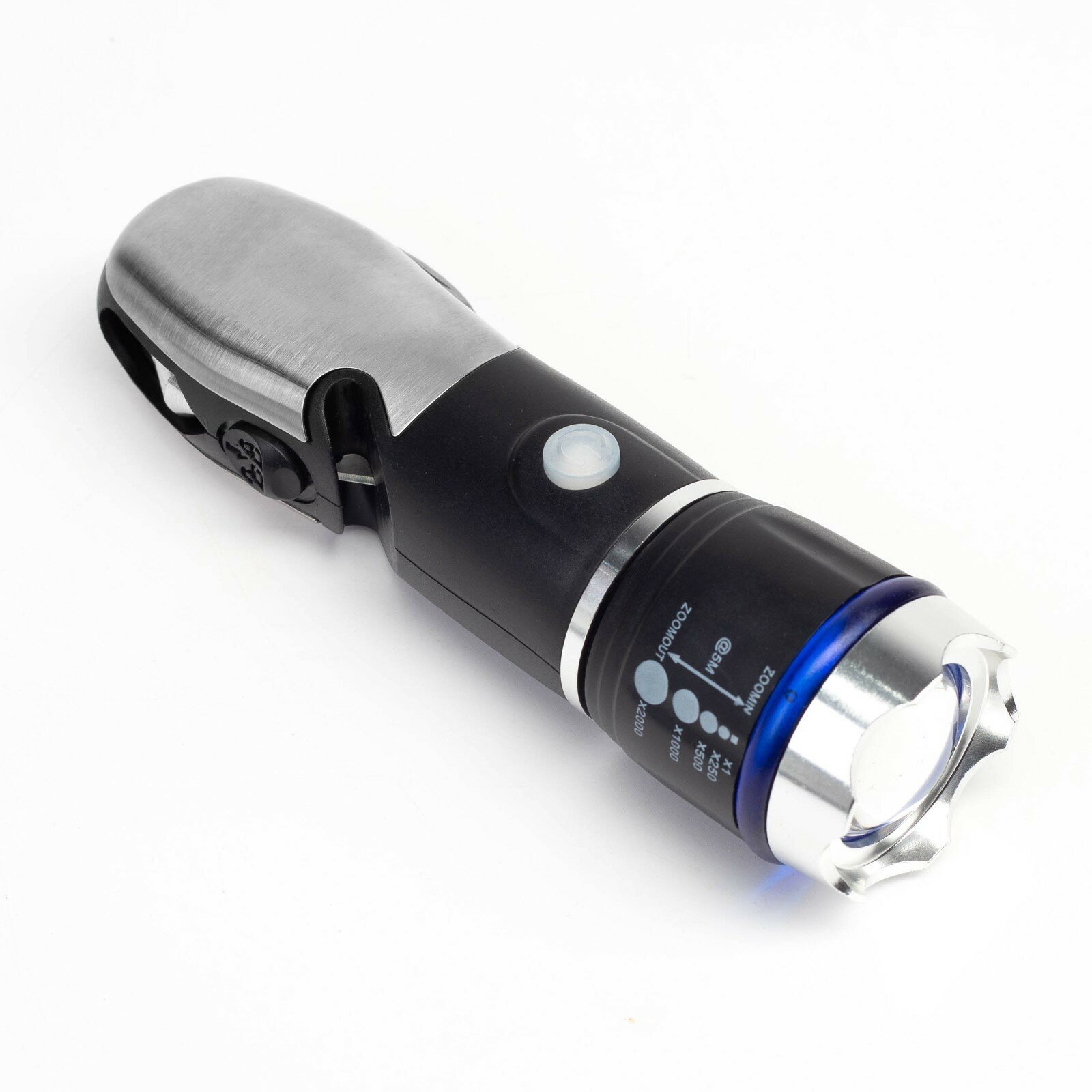 Фонарь многофункциональный мультитул 6 в 1, 3 Вт,100 Лм, OSL, zoom, аварийный молоток, стропорез