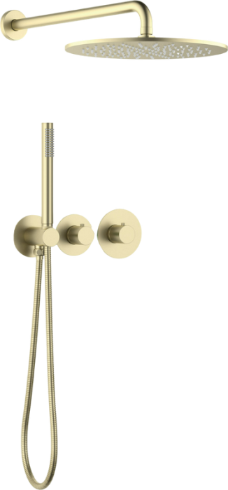 Душевой комплект Timo Saona SX-2359/17SM С внутренней частью, с термостатом, золото матовое