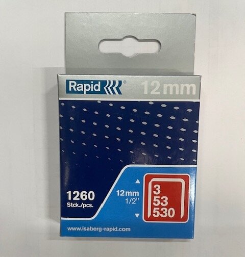 Скобы для строительного степлера 12мм 53 Workline 1260шт Rapid 23809000