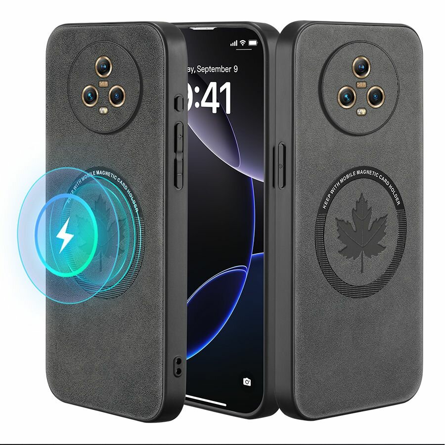 Рисунок кленового листа MagSafe чехол для Honor Magic 5(Хонор Мейджик 5) Нескользящий и удобный