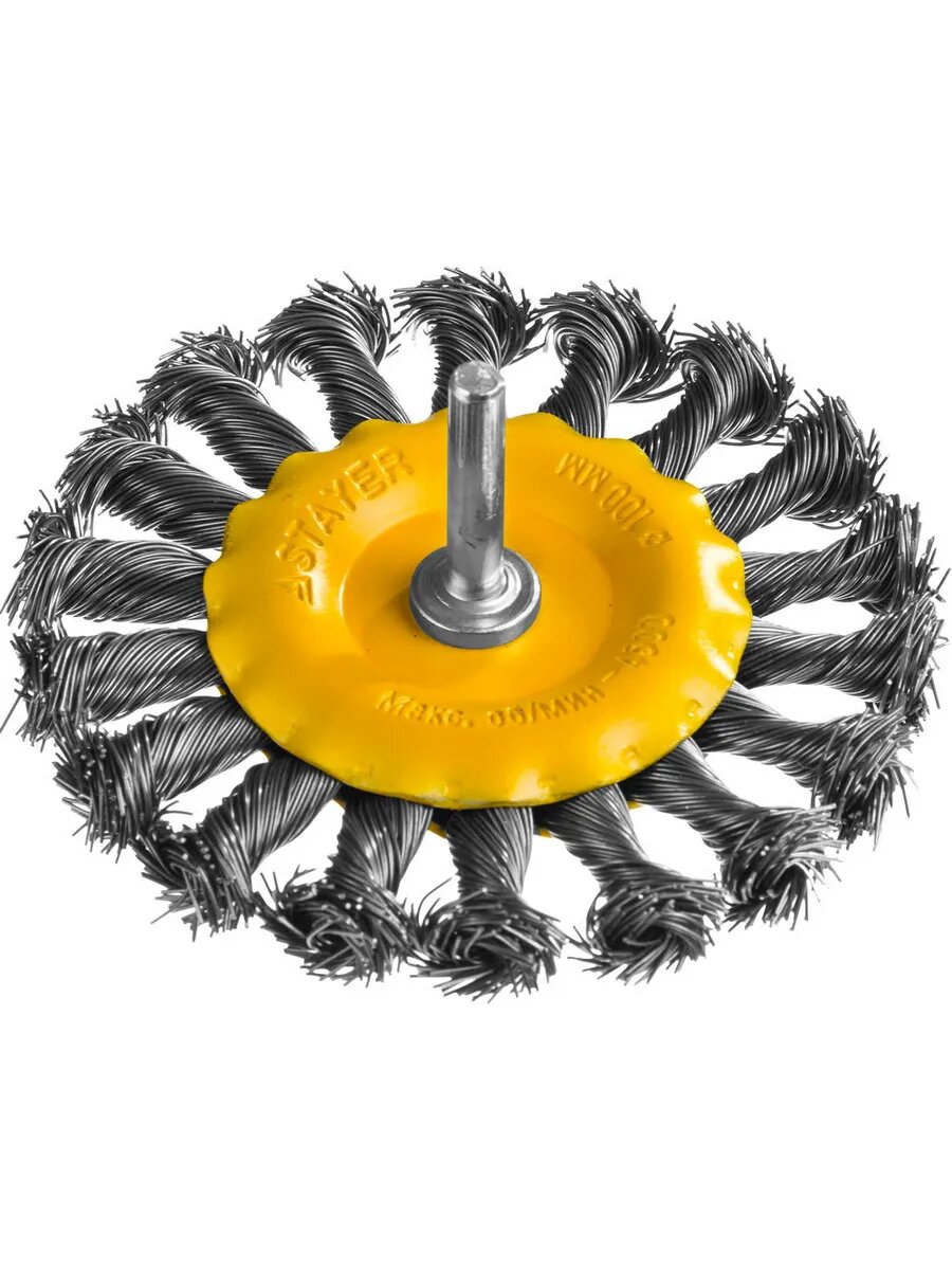 100 мм, жгутированная стальная проволока 0.5 мм, щетка кист