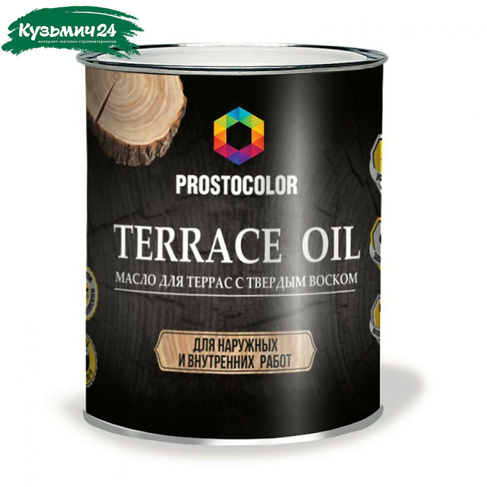 Масло Prostocolor Terrace Oil для террас с твердым воском, Белый, 0.75 л