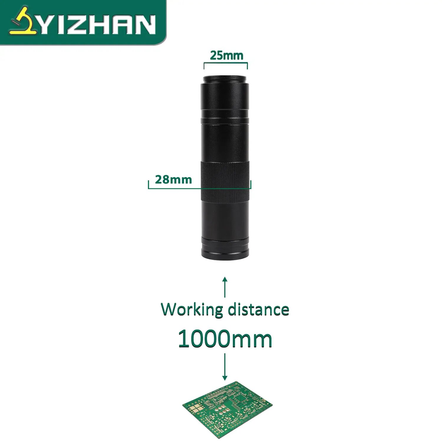 YIZHAN Микроскоп 1000мм, 25/28мм, 150X, Set C