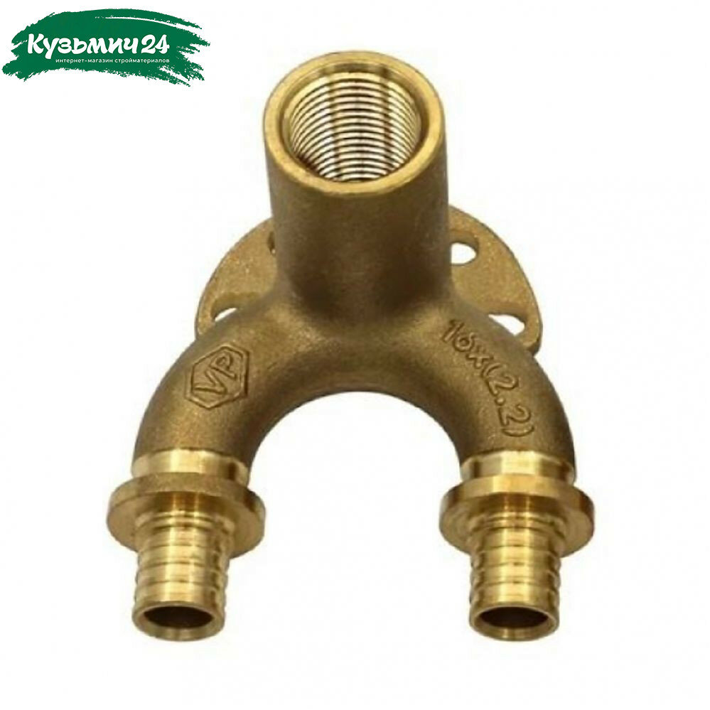 Водорозетка аксиальная Gappo 16-1/2"-16, ВР, G1314.160416, усиленные резьбовые соединения, латунь