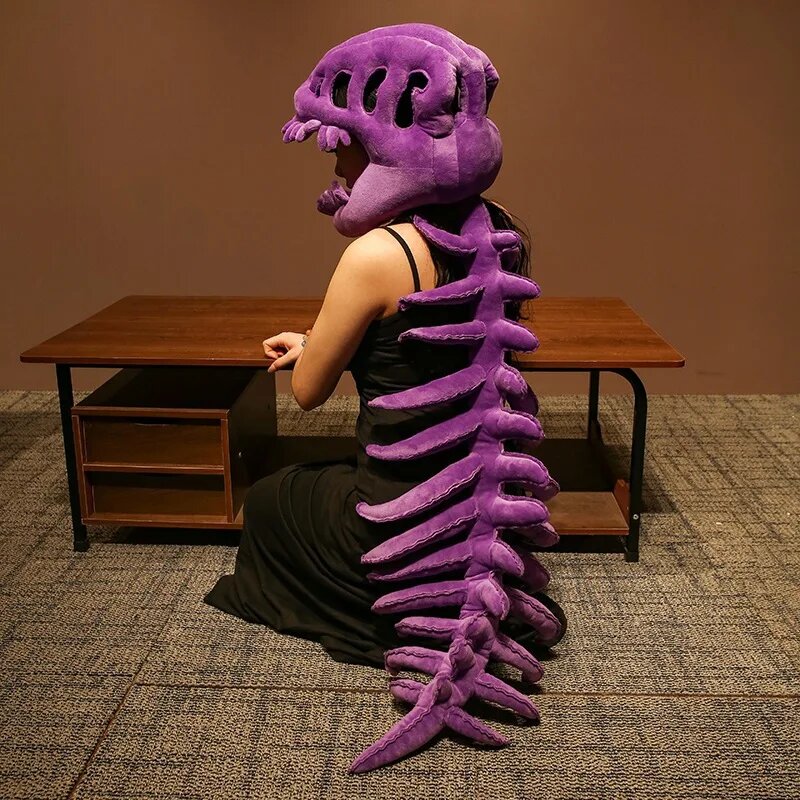 Плюшевая шляпа с костяной головой динозавра Фиолетовый, Purple