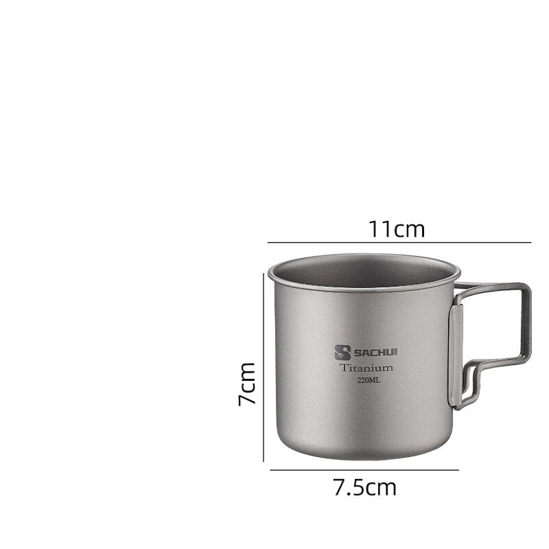 Lixada титановая кружка 300/350/550/650 мл 220ml