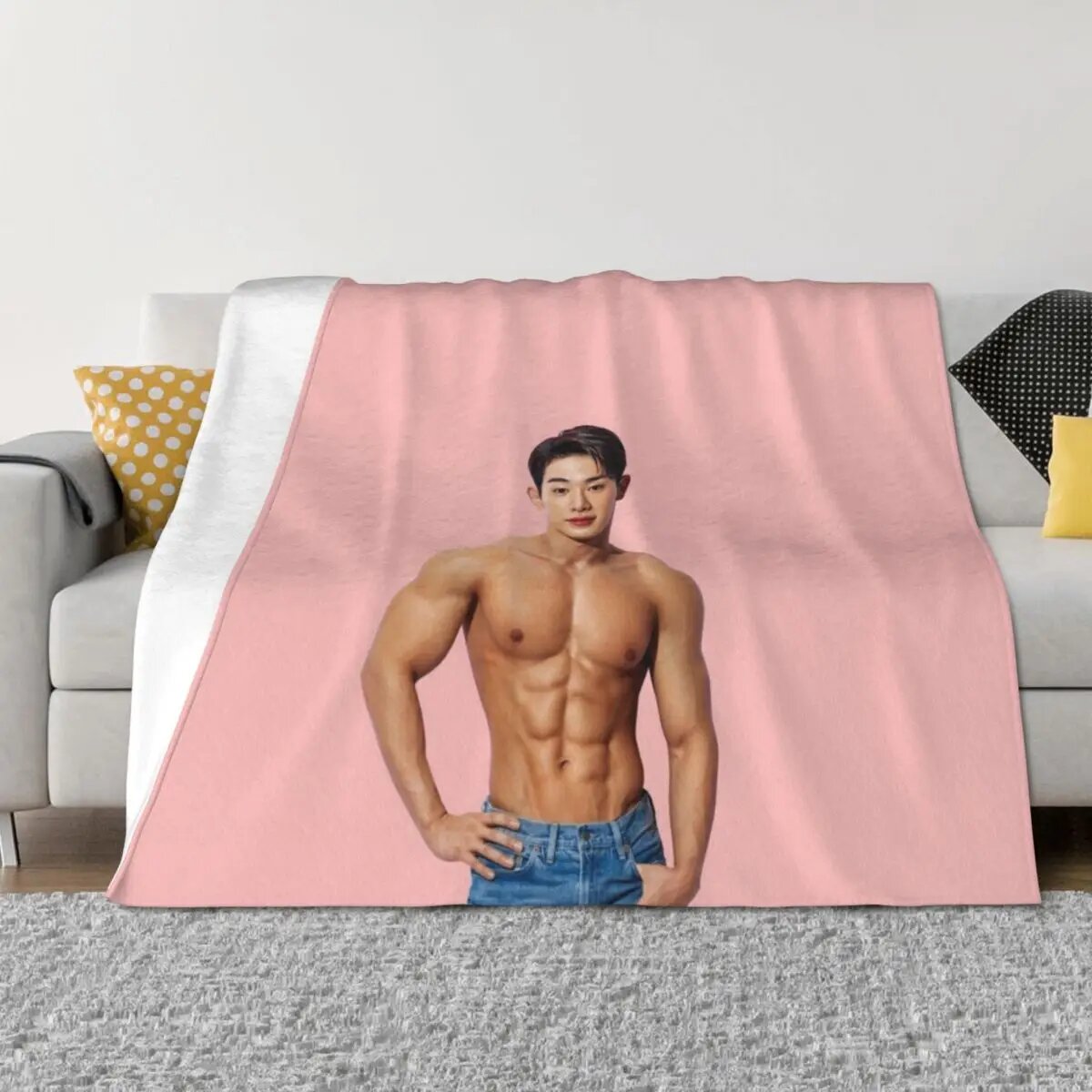 Плед Wonho плюш с принтом 125x100cm(50x40in)