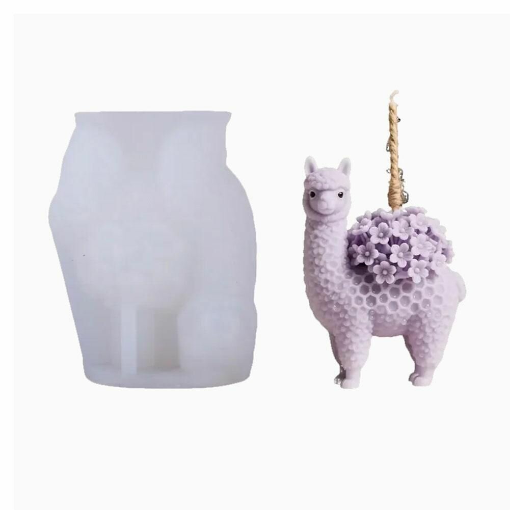 1 шт. силиконовая форма для изготовления свечей в форме альпаки, антипригарная