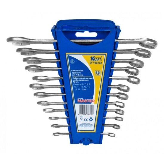 Набор комбинированных ключей Kraft KT 700762, 12 шт