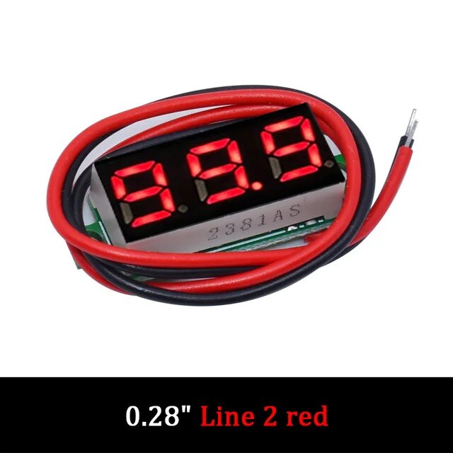 Вольтметр цифровой LED красный 0.28" 2 line Red