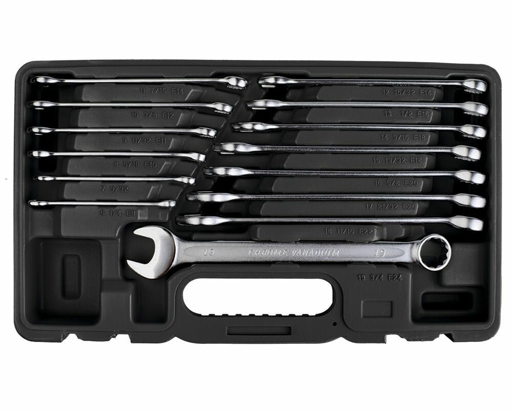 Набор гаечных ключей комбинированных 6-19мм 14 предметов в кейсе AIST 0010214AK1 рожково-накидных