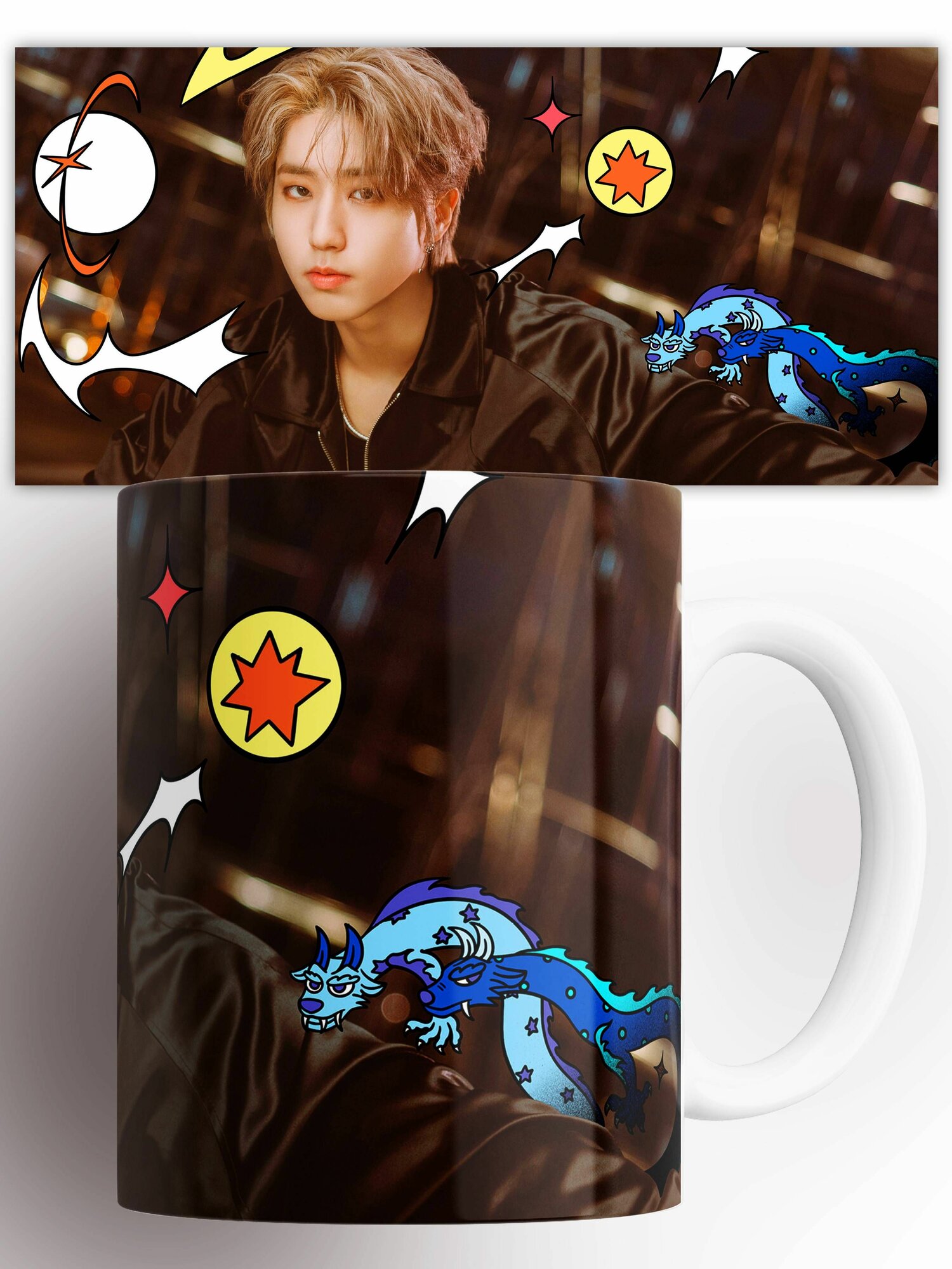 Кружка Стрей Кидс Stray Kids K POP Хан Джисон 330 мл