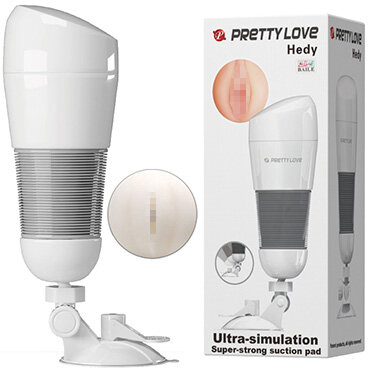Baile Pretty Love Hedy Vagina, белый Мега-мастурбатор на супермощной присоске