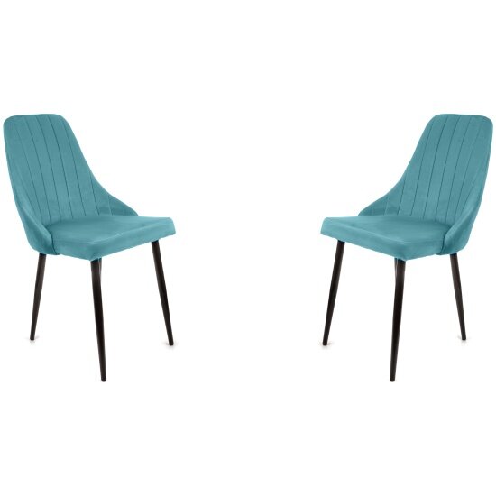 Комплект стульев M-group милан Классика чёрный, аквамарин (2 шт)