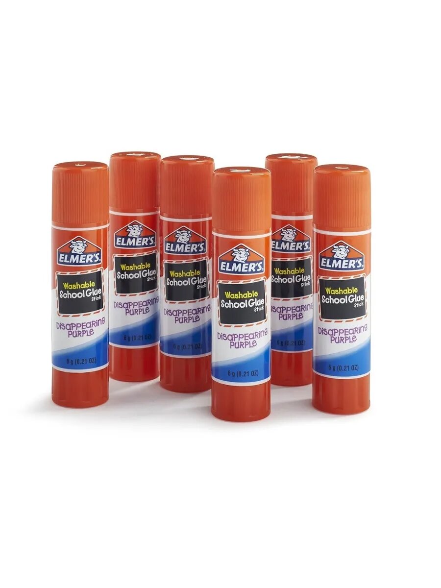 6 штук фиолетовых клеевых палочек, меняющих цвет