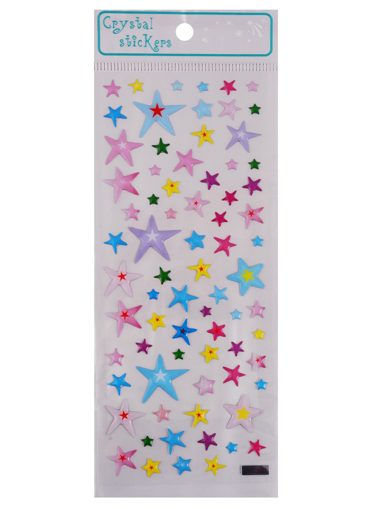 Наклейки эпоксидные Звезды микс JYG550-JYG549