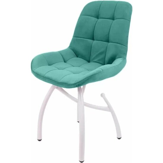 Стул M-group лира шарики, изумрудный, белые ножки