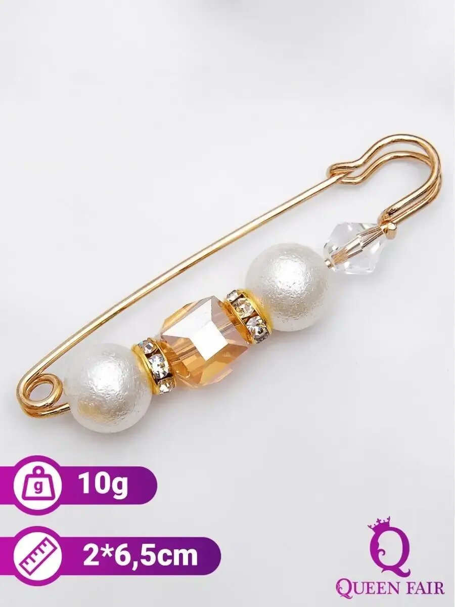 Булавка декоративная для одежды Кубик 6,5 см