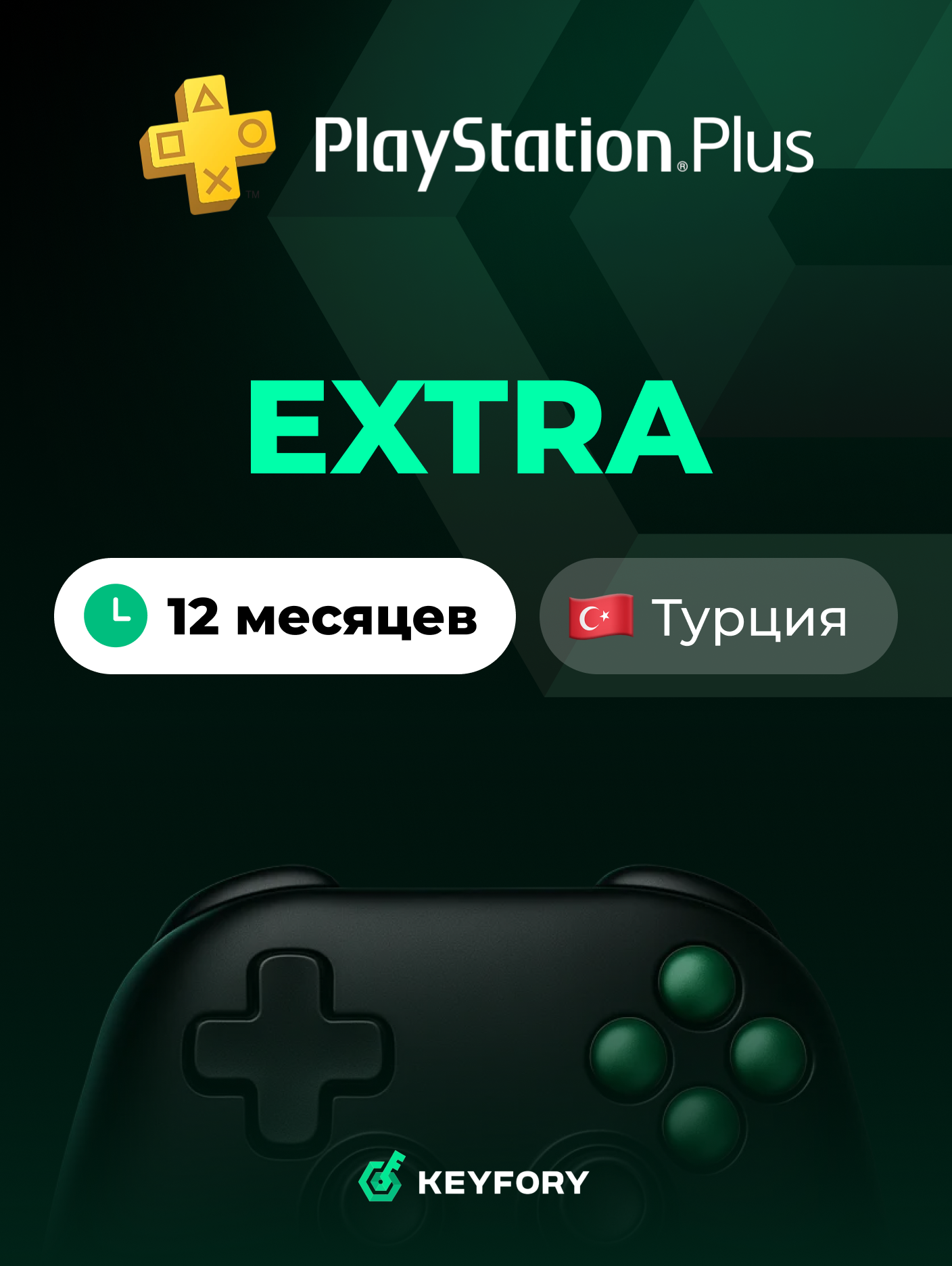 Подписка PS Plus Extra на 12 месяцев на PlayStation 4/5 (Активация, Турция)