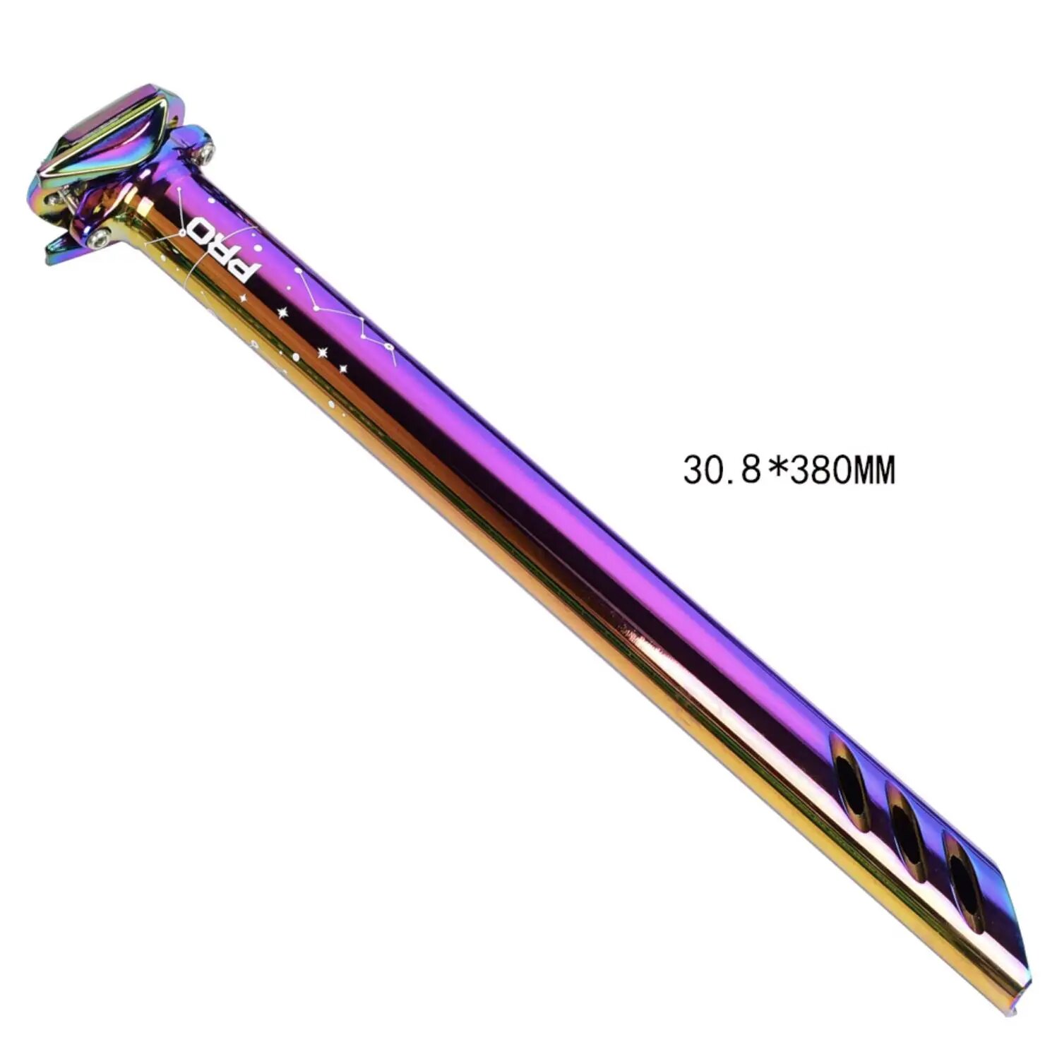 Подседельный штырь Pro Honsun черный алюминиевый 27.2-28.6 мм Фиолетовый, 30.8 rainbow