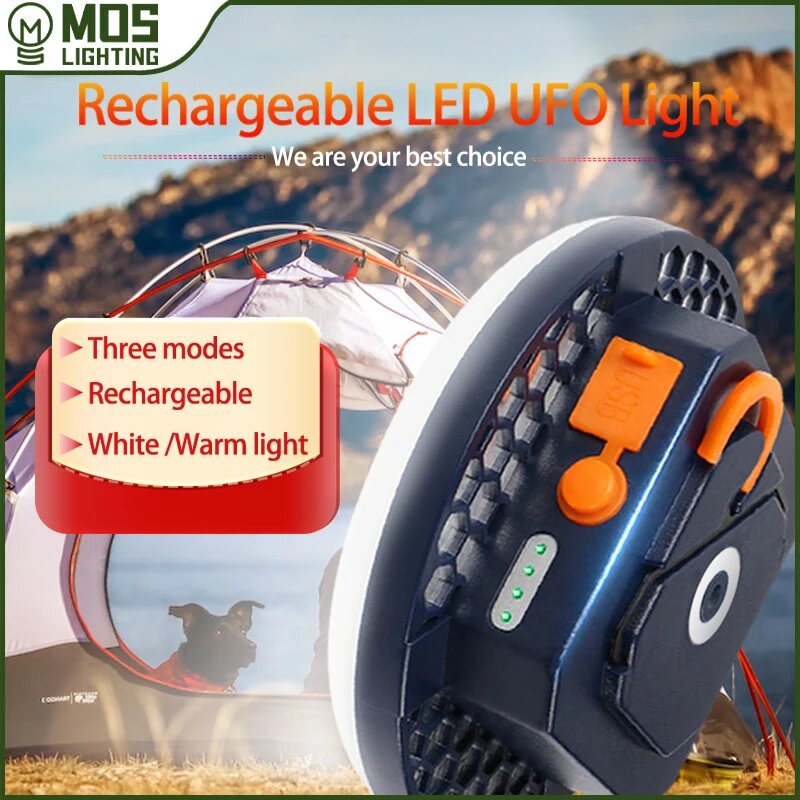 Портативный фонарик MOSLIGHTING 9900 мАч MOS14-B-yellow light