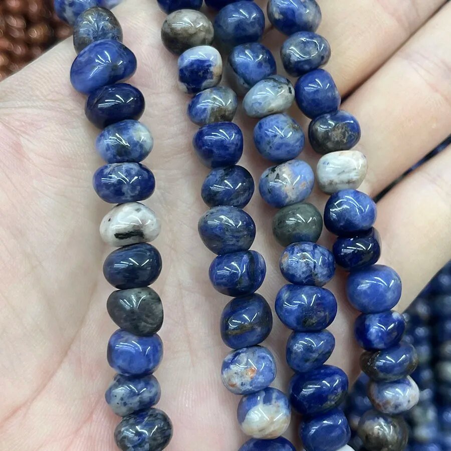 Бусины содалит 6-10 мм AVANKY