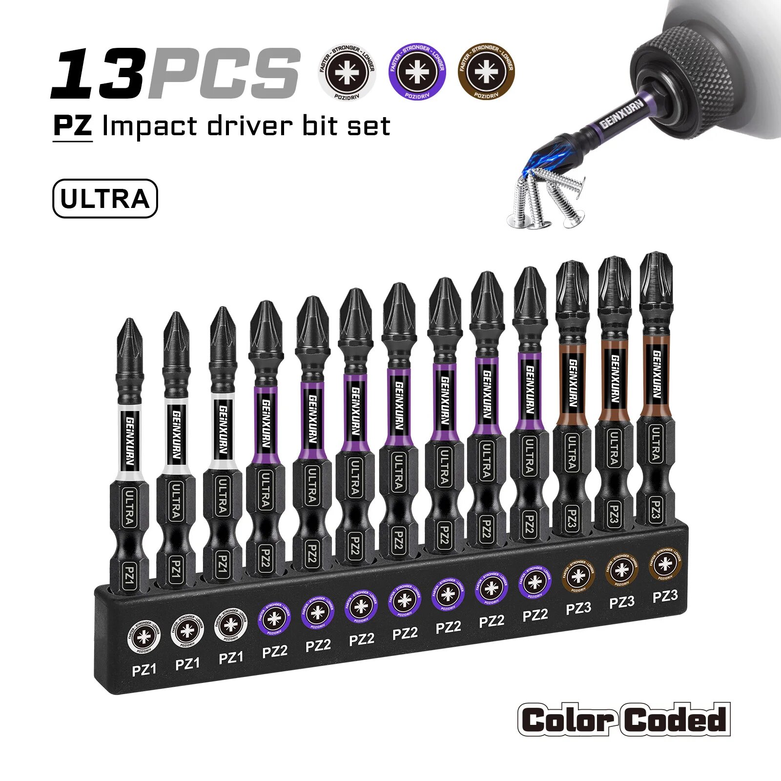 Набор бит PZ Impact Geinxurn 13PCs