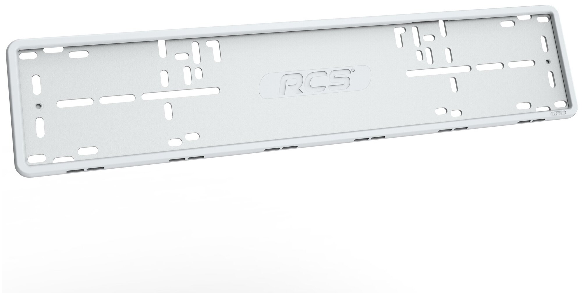 Силиконовая рамка для номера авто RCS белая 1 рамка