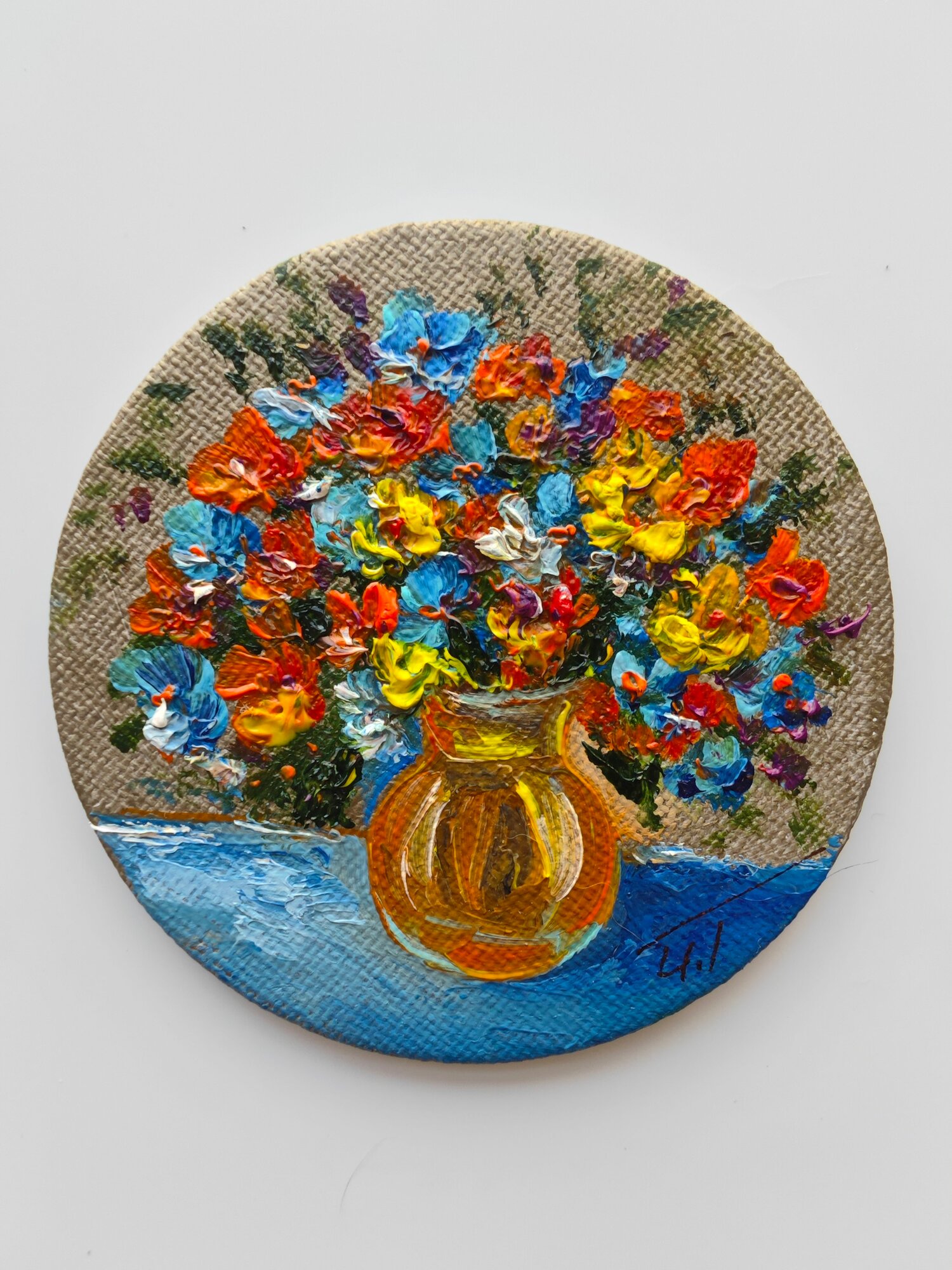 Мини картина маслом на холсте 10х15см